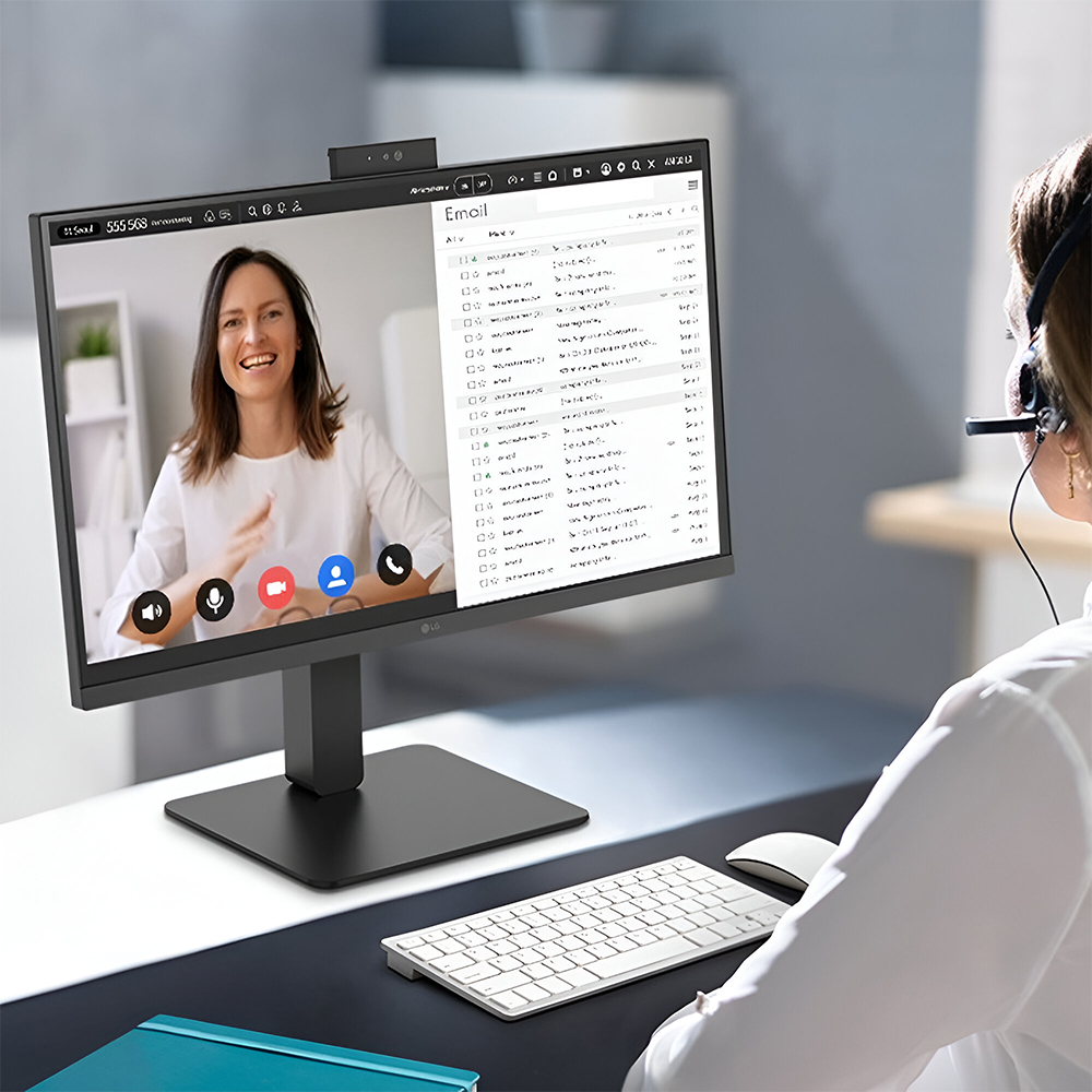 LG 23.8" Built-in Speakers & Webcam Monitor- 24BA850-B.AEK