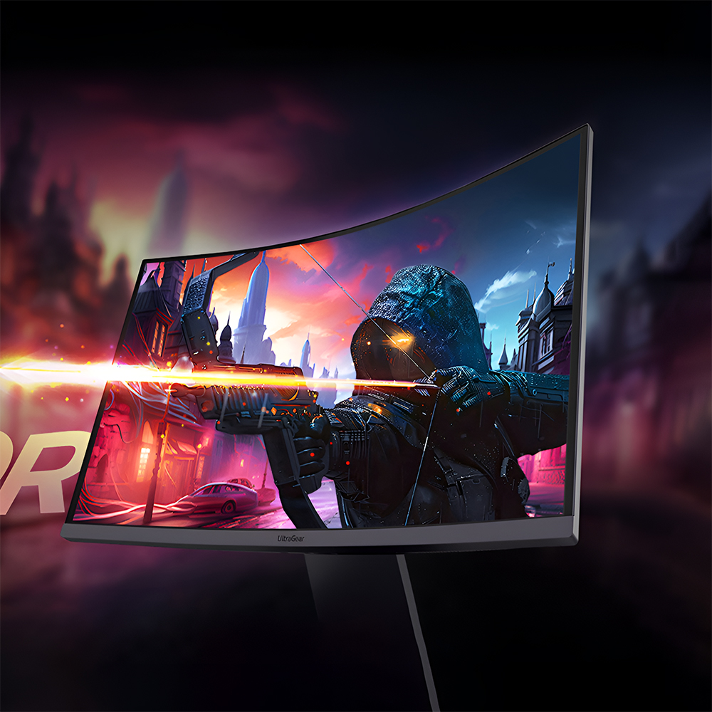 LG UltraGear 32" Curved Gaming Monitor - 32GS60QC-B.AEKQ