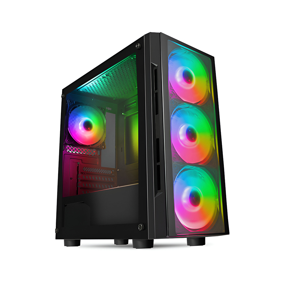 CSCITFLASH - CiT Flash Gaming Matx Case PC Case - Black