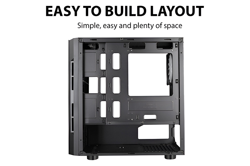 CSCITFLASH - CiT Flash Gaming Matx Case PC Case - Black