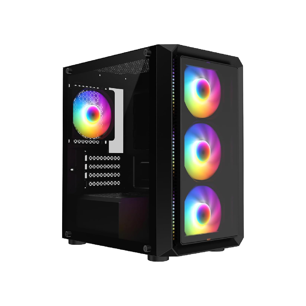 GMX-ICON-B: GameMax Icon Black microATX TG Gaming PC Case